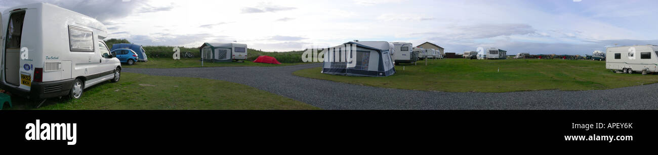 Dunnet Bay Caravan Club Site, near Thurso, Highland Stock Photo - Alamy