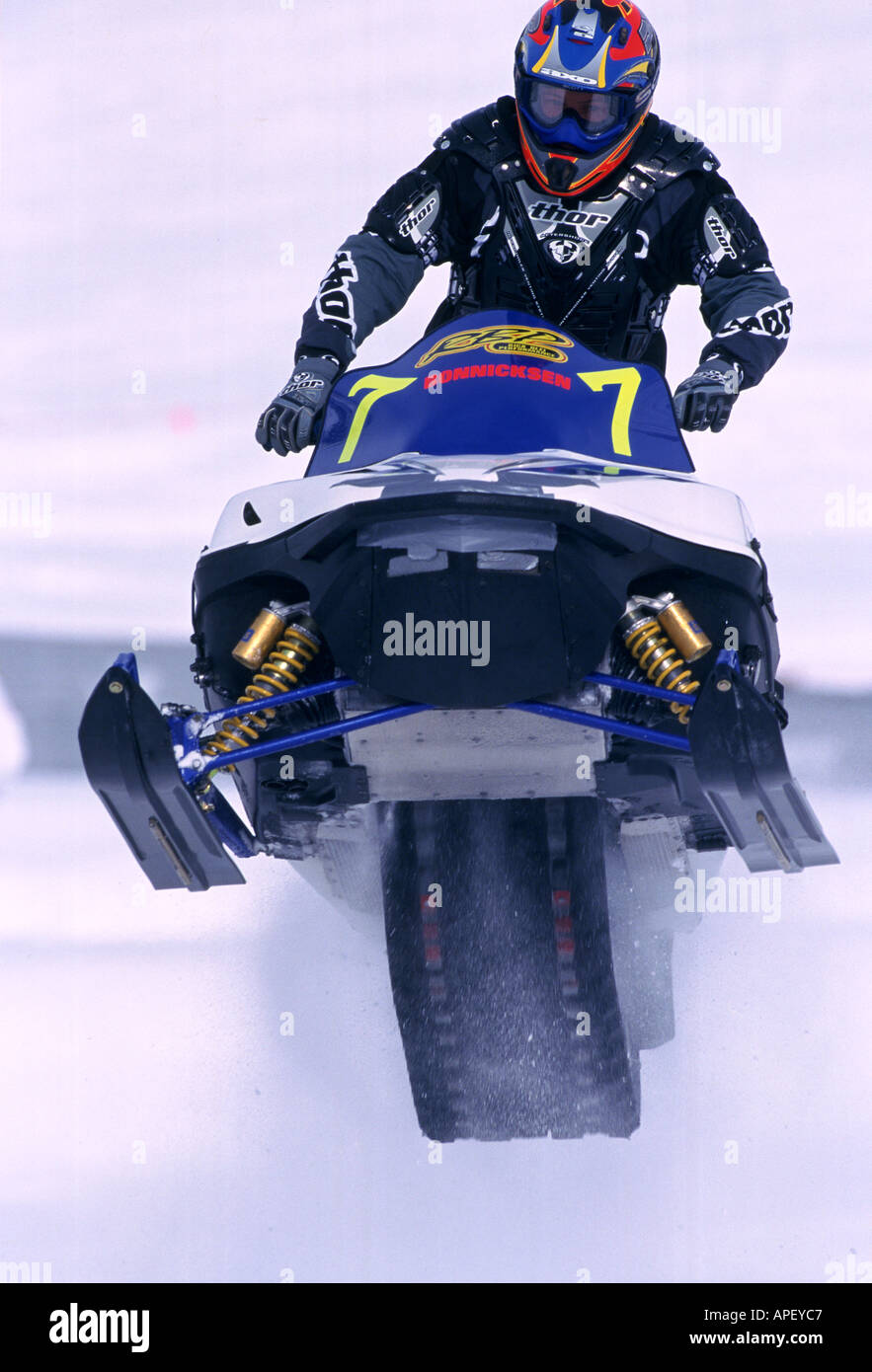 SNOWMOBILE RACING ACTION Stock Photo - Alamy