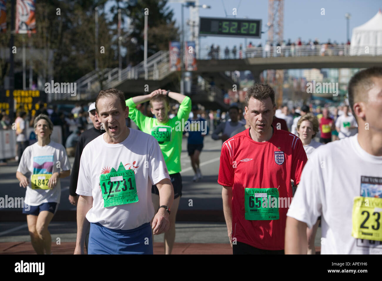 Vancouver Sun Fun Run 10km Finish Line Stock Photo - Alamy