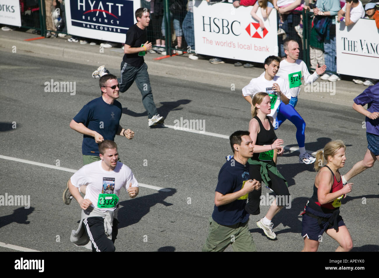 Vancouver Sun Fun Run 10km Finish Line Stock Photo - Alamy