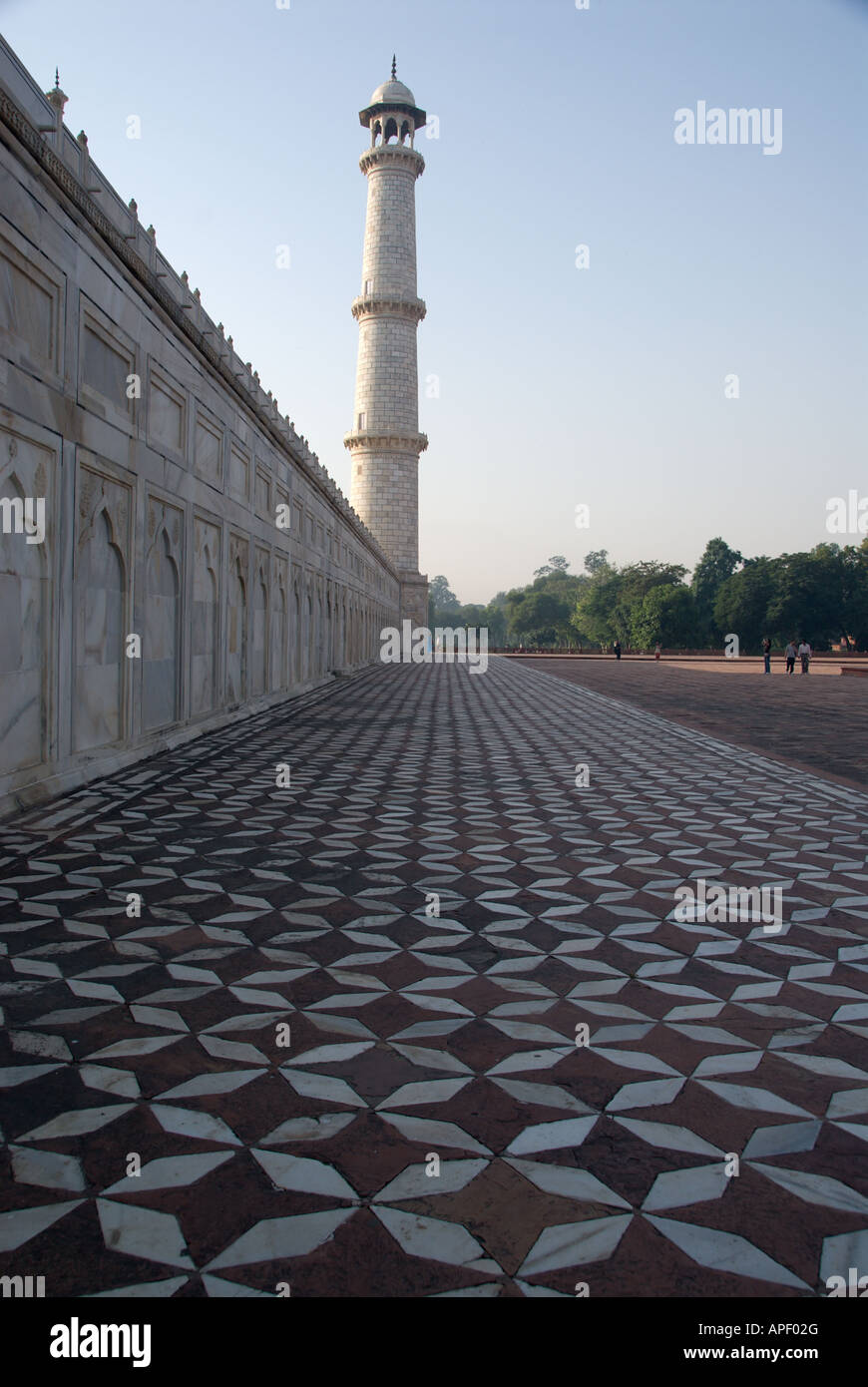 Side view of the Taj Mahal with sandstone and marble Agra India Stock ...