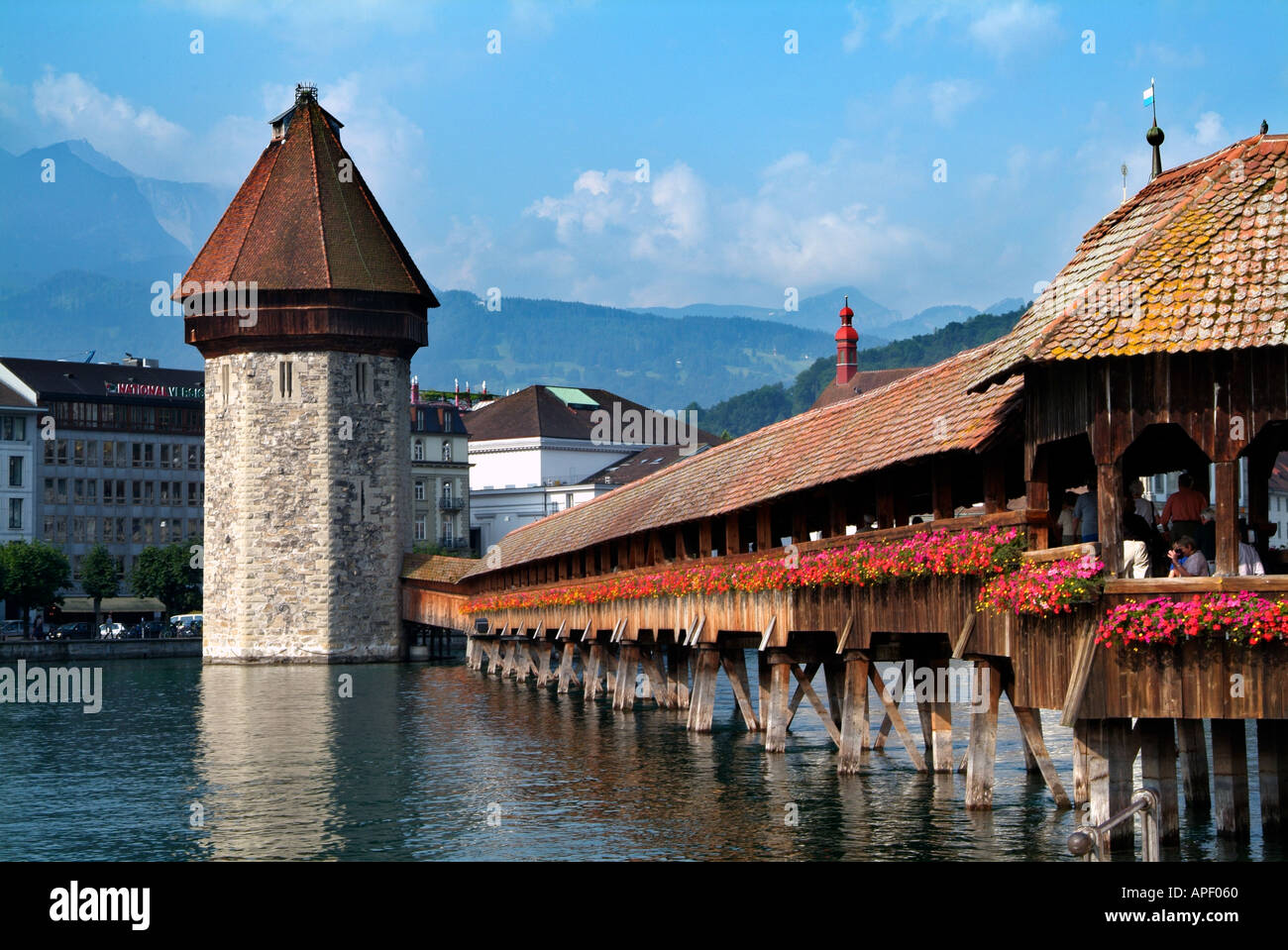 Kapellbrucke Chapel Bridge Luzern Switzerland Stock Photo - Alamy