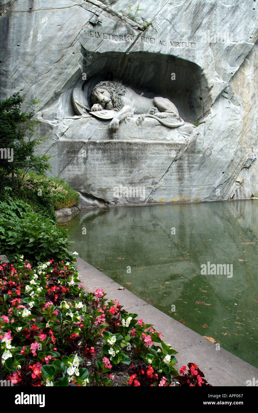 Lowendenkmal Lion Monument Luzern Switzerland Stock Photo - Alamy