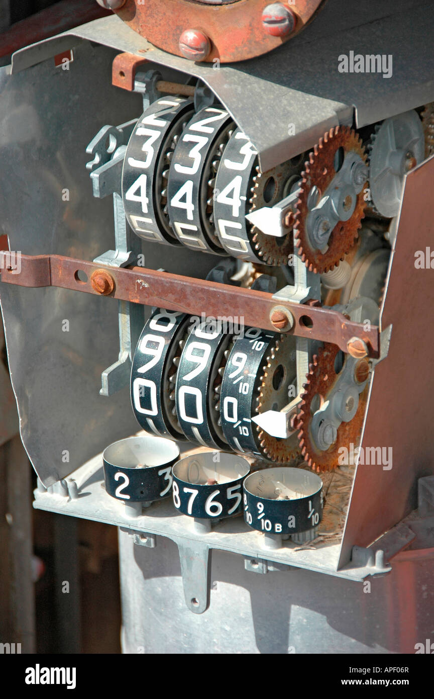 Old gas pump numbers hi-res stock photography and images - Alamy