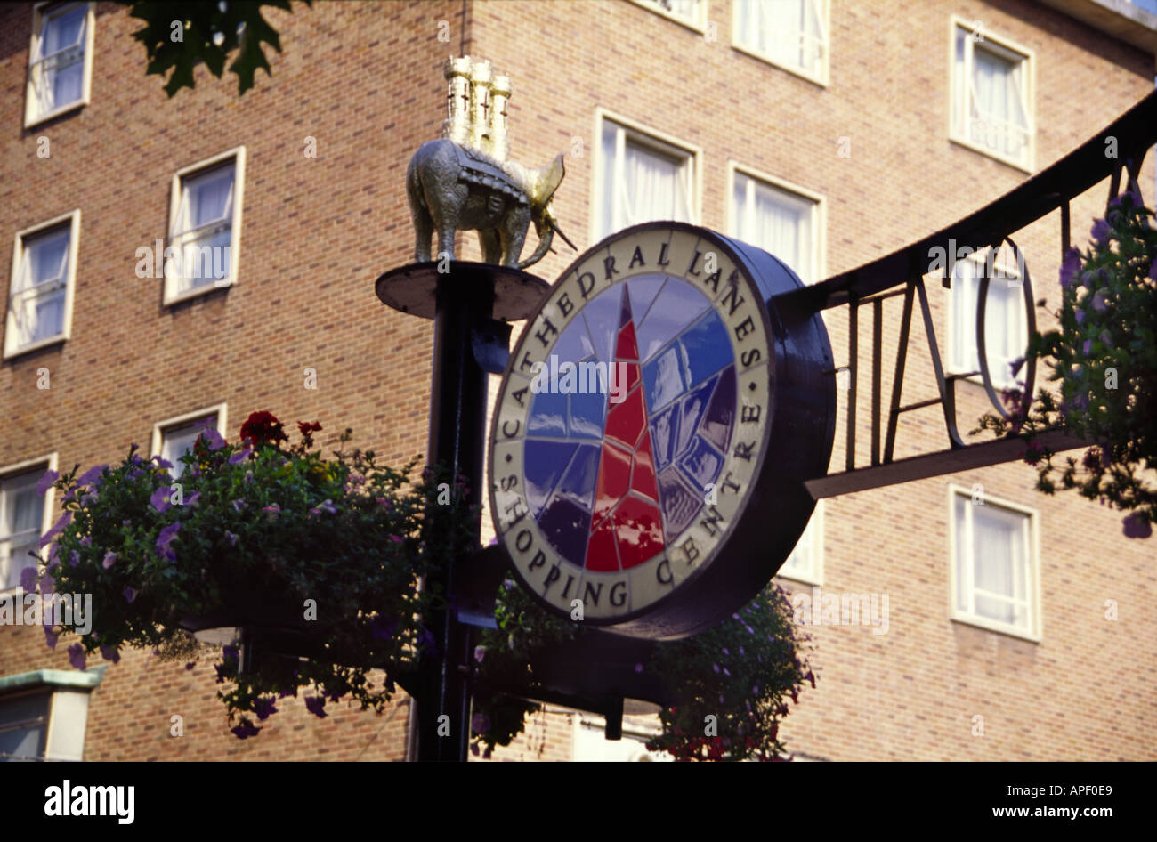 Cathedral Lanes shopping sign in Coventry England UK Stock Photo - Alamy