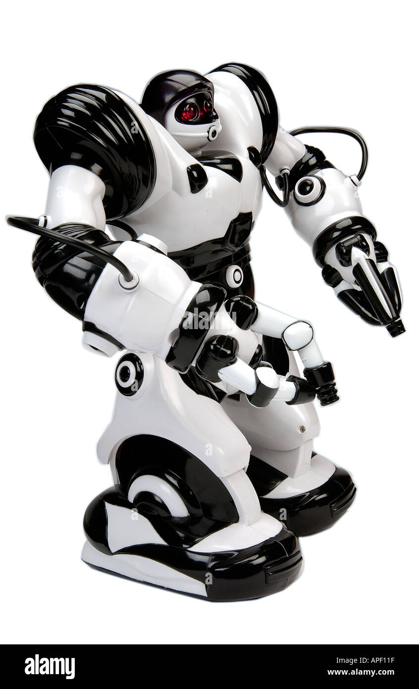White robot with red eyes hi-res stock photography and images - Alamy