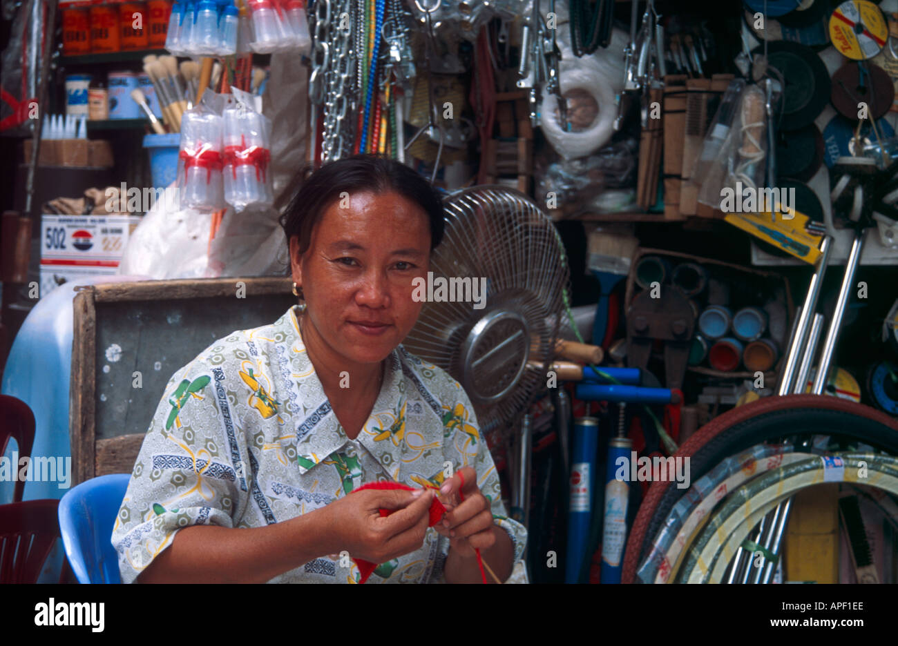 Stall selling knitted woollen goods hi-res stock photography and images ...