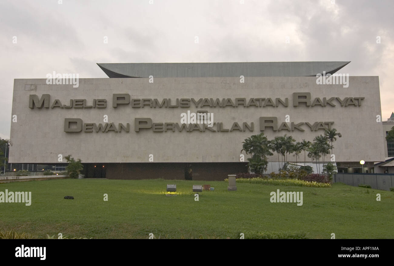 The building of the Indonesian parliament in Jakarta, Indonesia Stock ...
