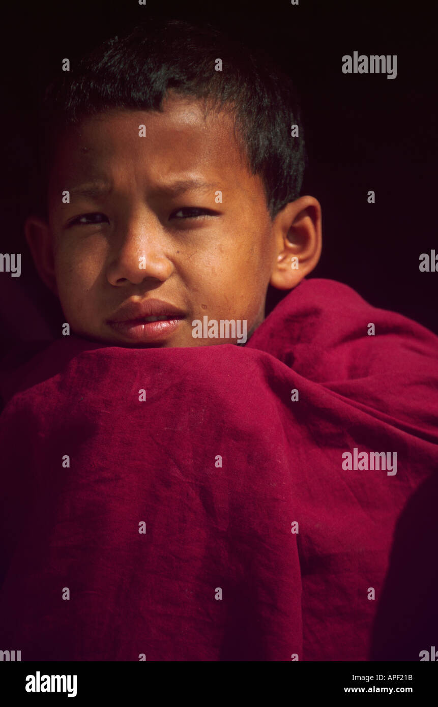 Boy monk Bodhnath Buddhist temple Kathmandu Nepal Asia Stock Photo - Alamy