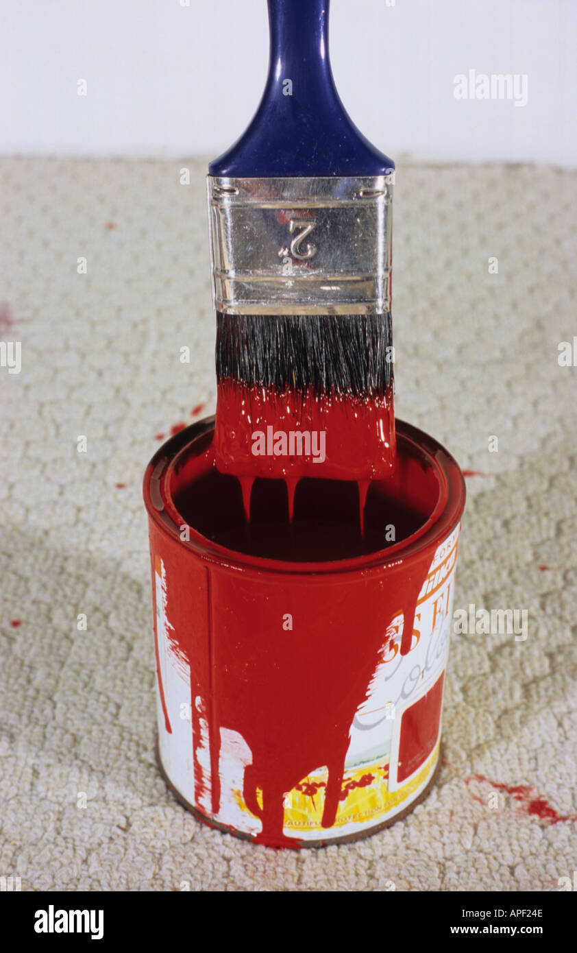 Red paint tin drip hi-res stock photography and images - Alamy
