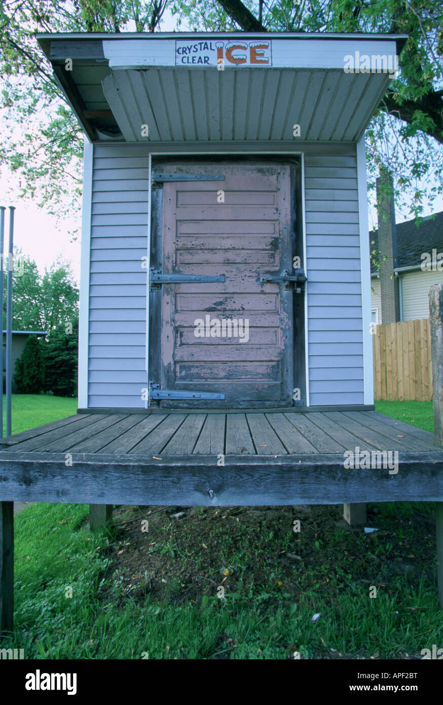 Ice storage shed, Farmerstown, Holmes County, Ohio Stock Photo - Alamy