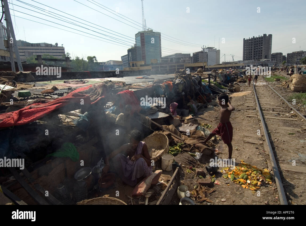 Urban poverty Dhaka Bangladesh PH Dan White Stock Photo - Alamy