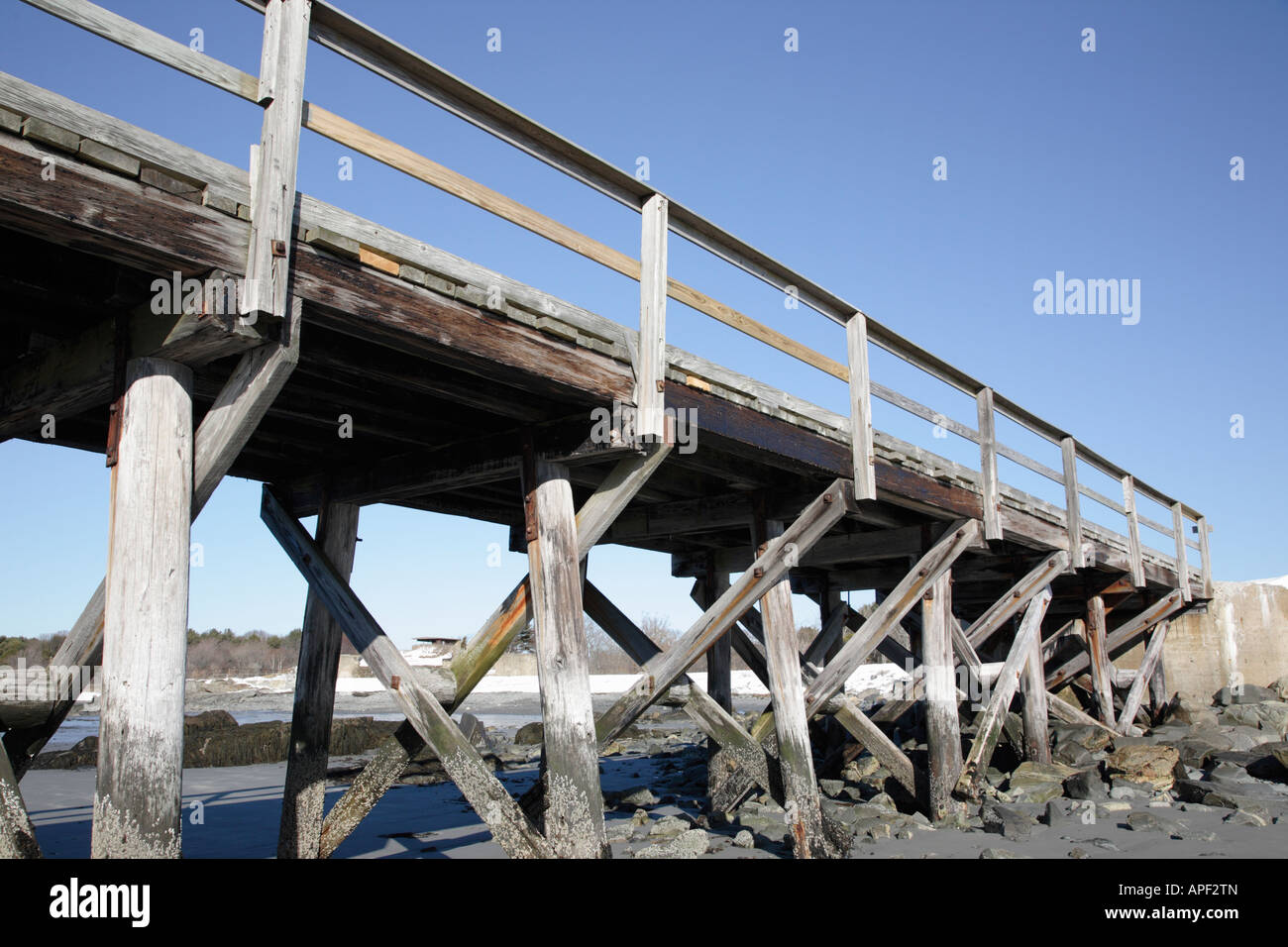 Fort Foster Park during the winter months Located in Kittery Maine USA ...