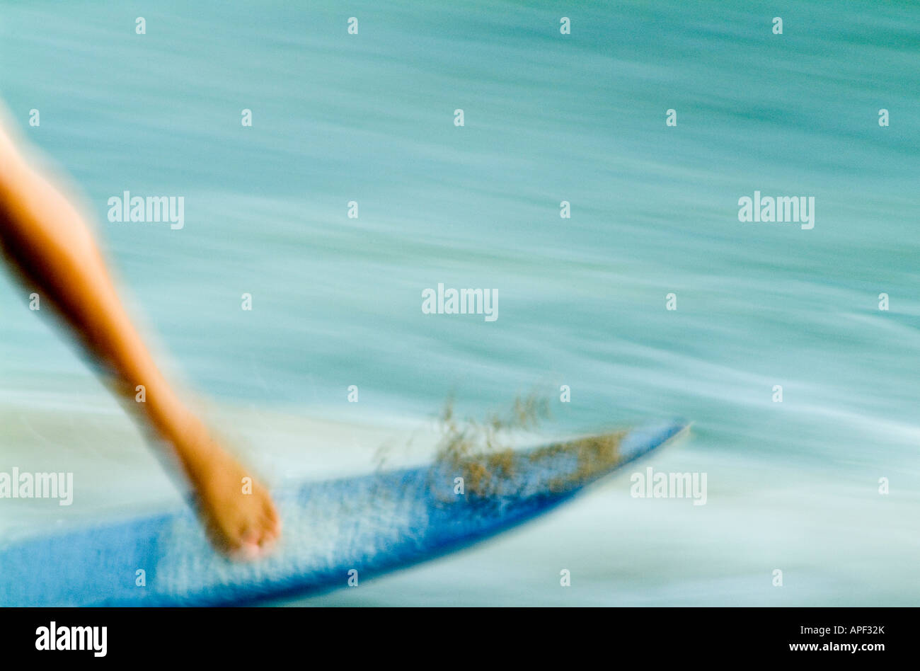 Foot on surfboard Stock Photo - Alamy
