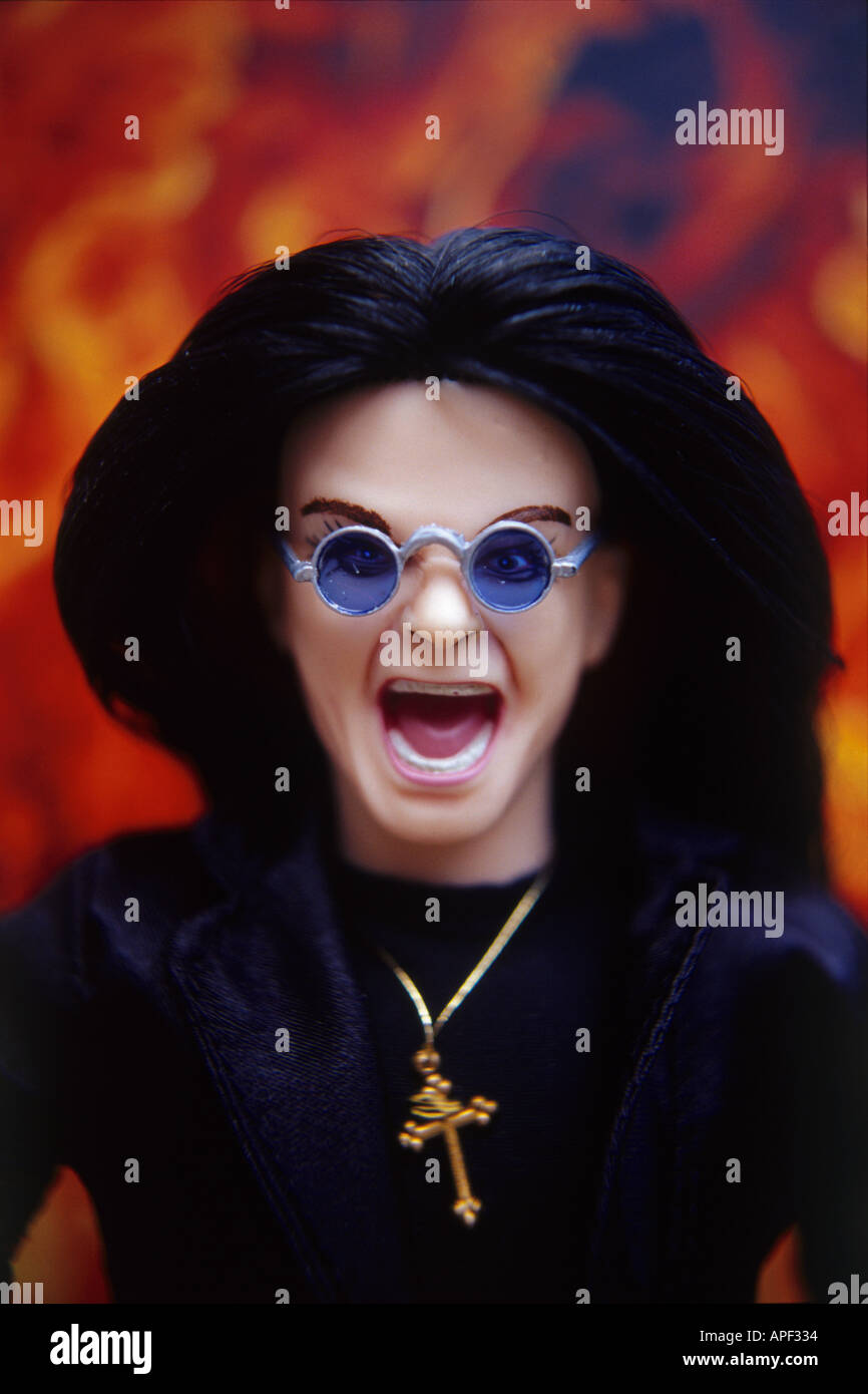 Ozzy Osbourne celebrity doll Stock Photo - Alamy