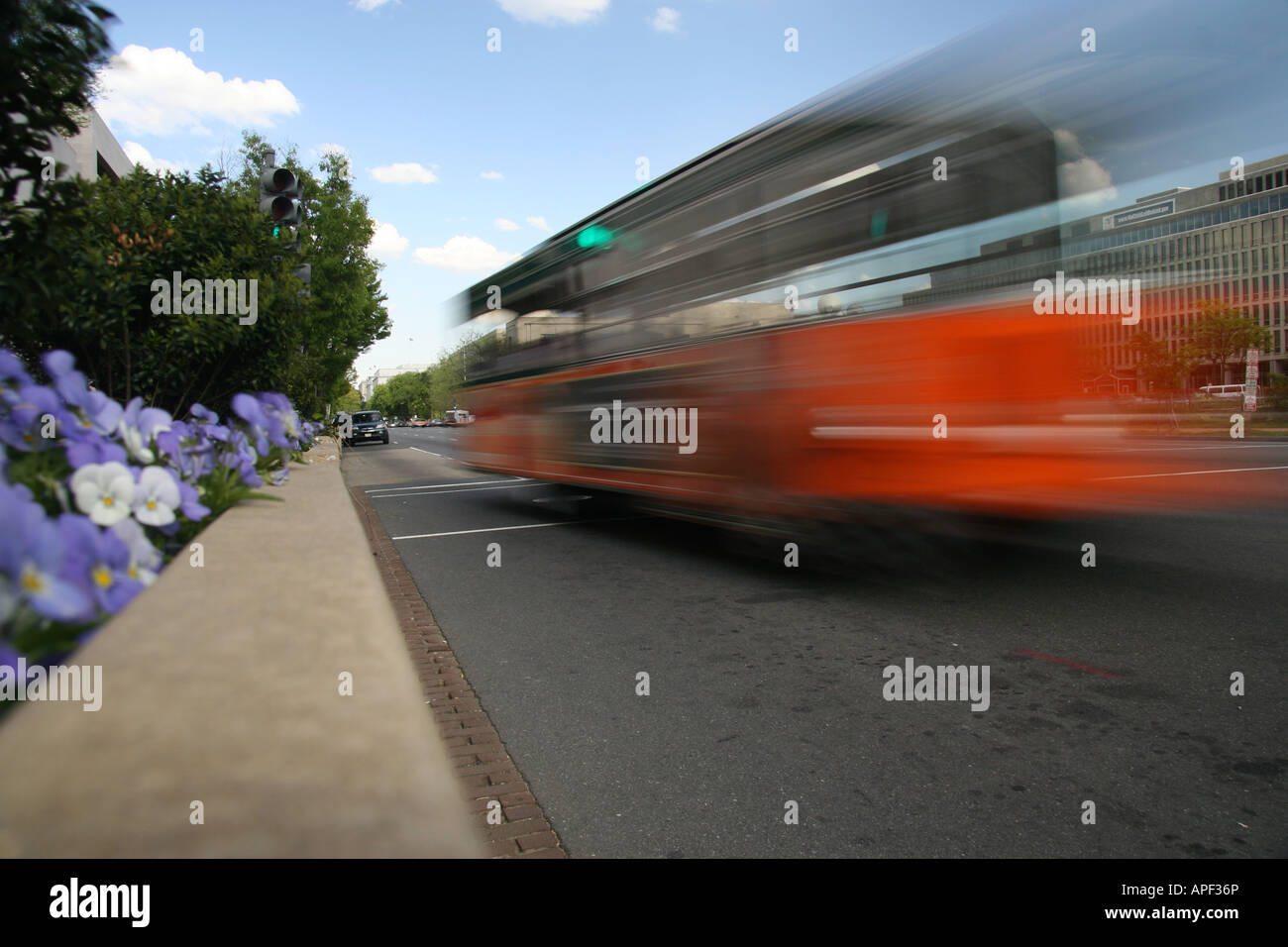 Blurry view buses in hi-res stock photography and images - Alamy