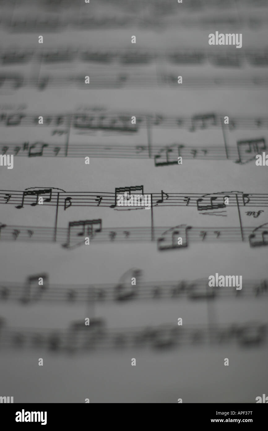 Still life picture of a music sheet Stock Photo - Alamy