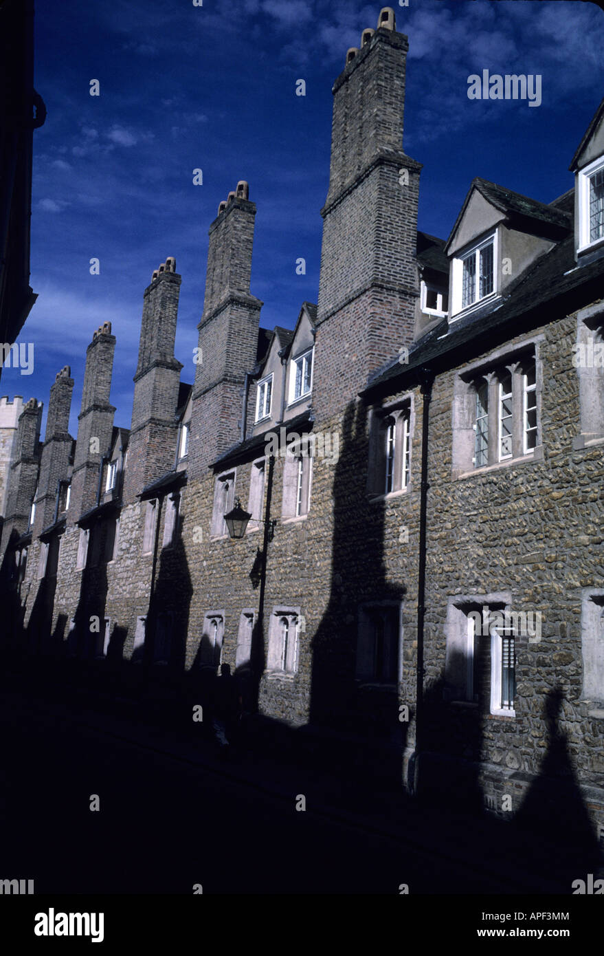 Row houses stand huddled together on a back road in this college town ...