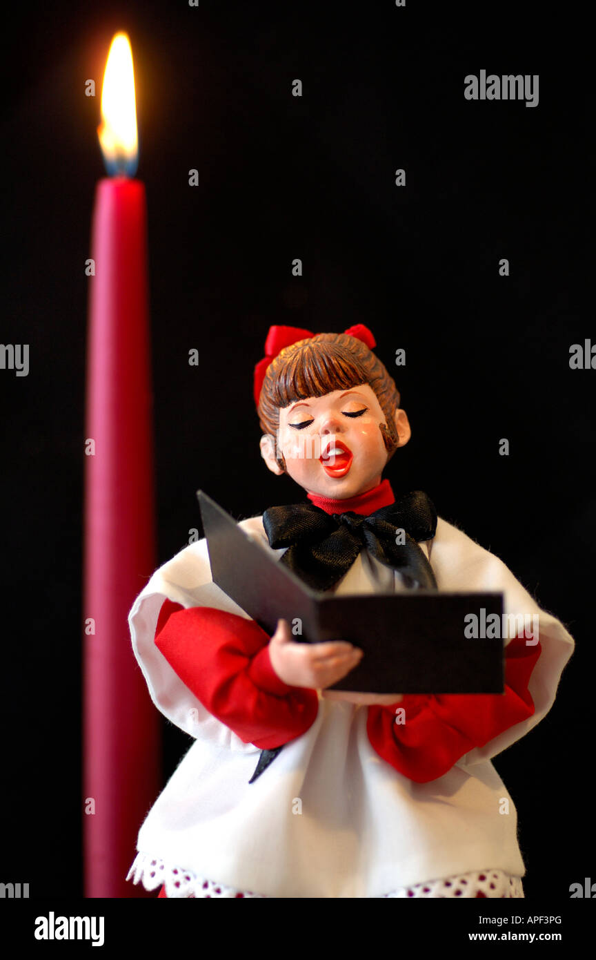 Holiday still life. Simpich Caracter dolls, Christmas caroler with ...