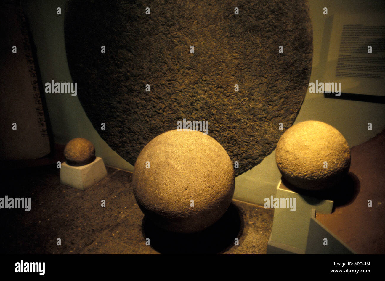 Pre-Columbian stone spheres in the National Museum of Costa Rica in San ...