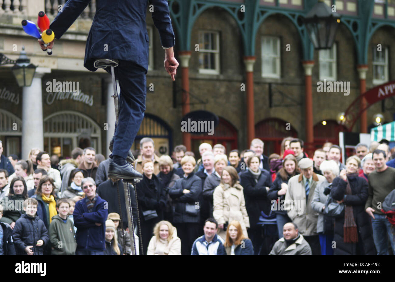street performer london covent garden entertainer showman actor crowd ...