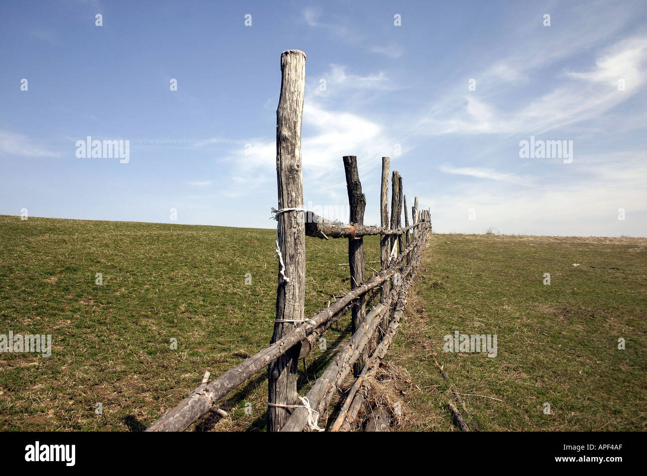 old fence of pasture Stock Photo - Alamy