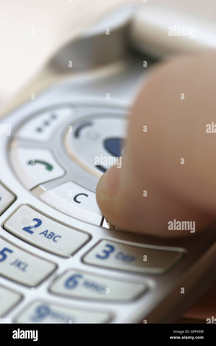 old mobile phone contact keypad fingers Stock Photo - Alamy