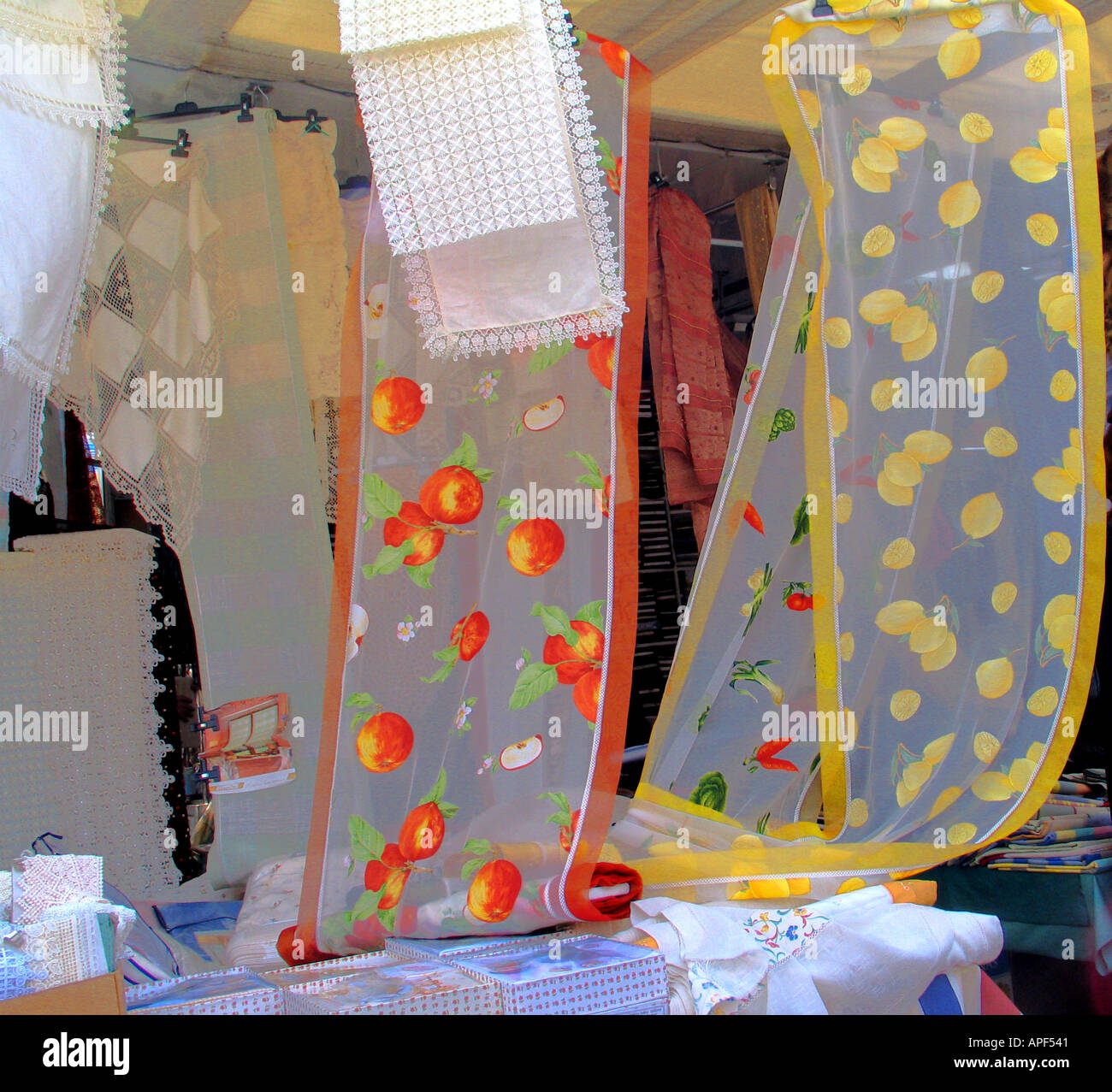 Fancy Goods on Market Stall Sorrento Italy Stock Photo - Alamy