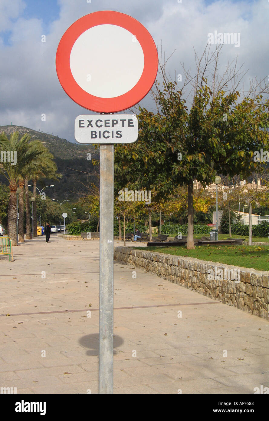 Traffic Sign Majorca Spain Stock Photo - Alamy