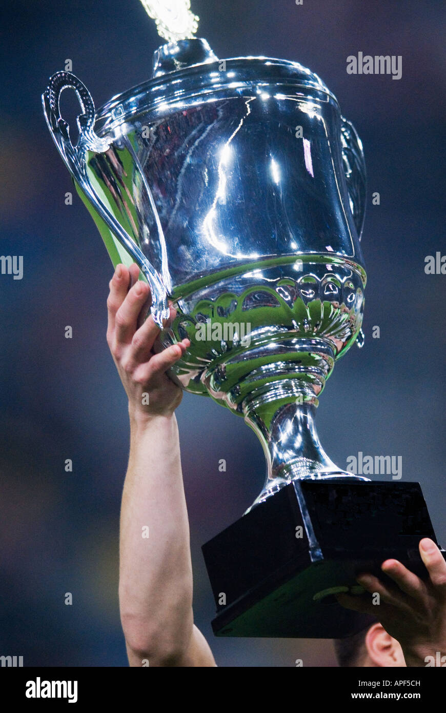 Uefa cup winners cup trophy hi-res stock photography and images - Alamy