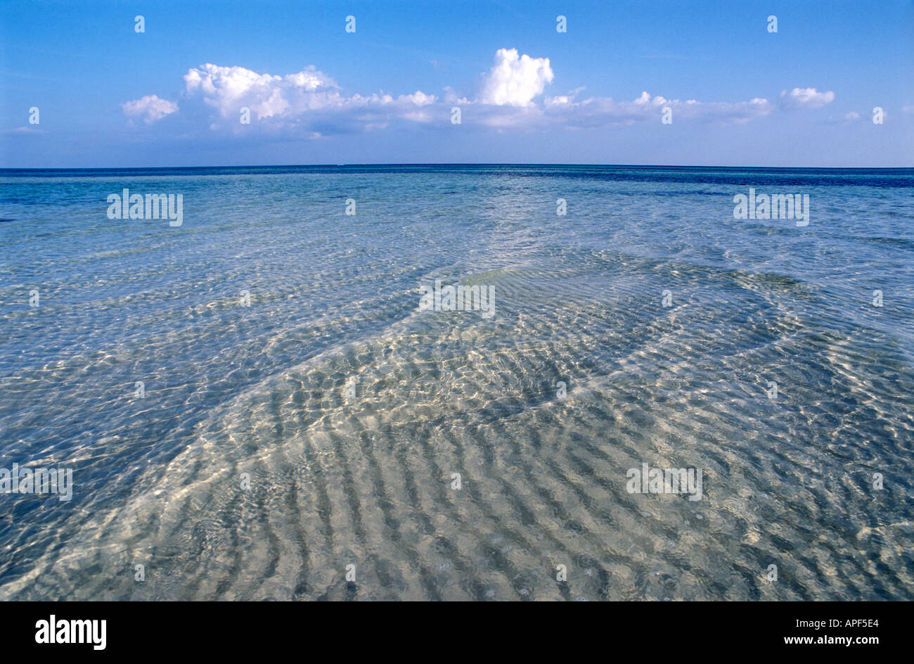Crystal clear water at low tide Sand Spur Beach Bahia Honda State Park ...