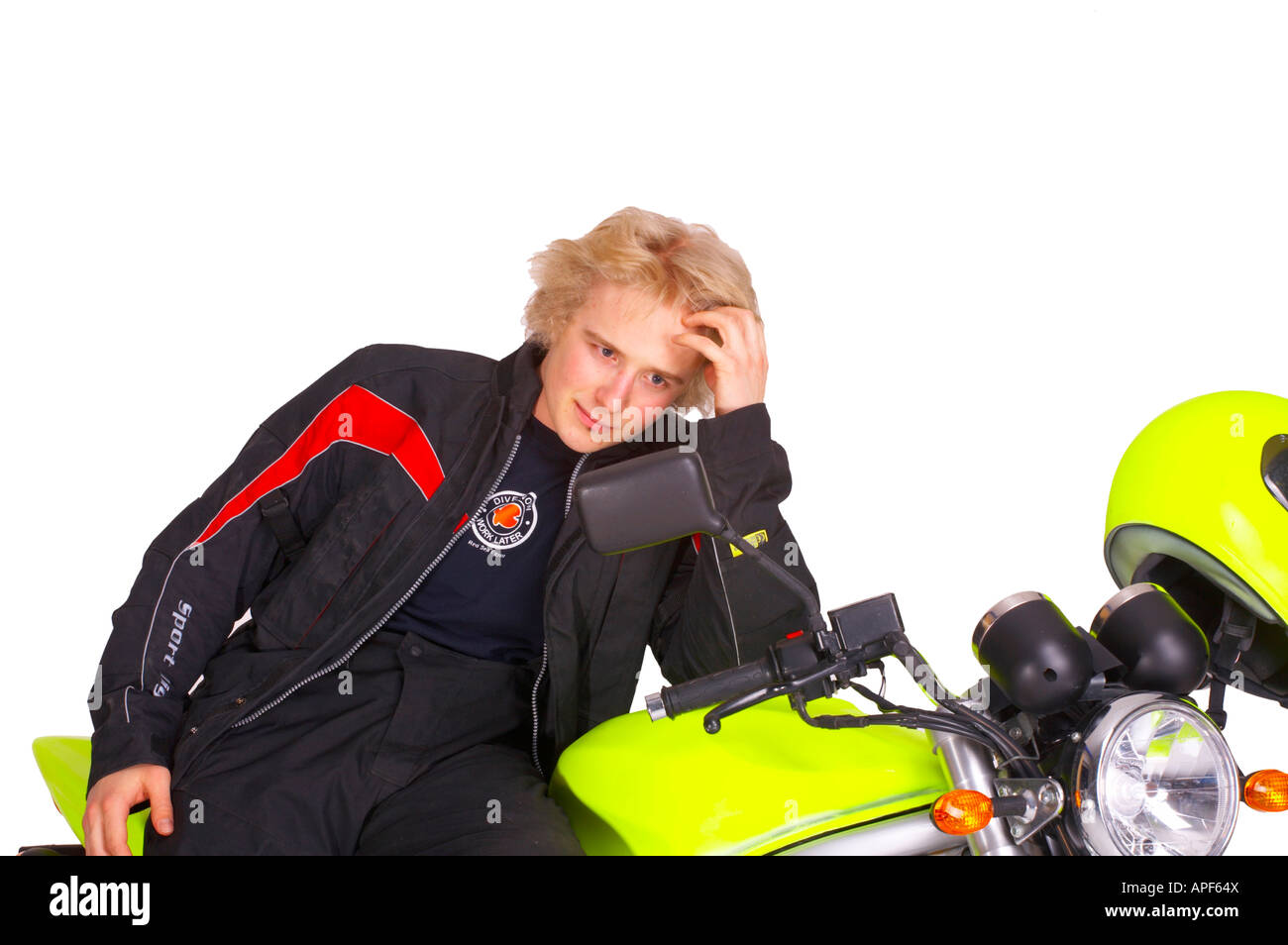 biker on white background Stock Photo - Alamy