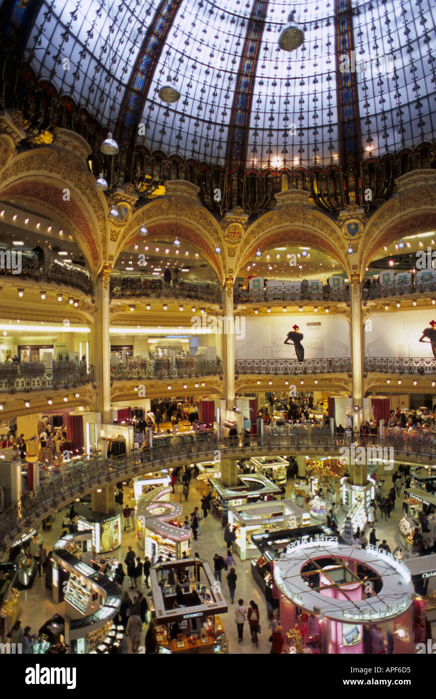 France Paris Galeries Lafayette Stock Photo - Alamy