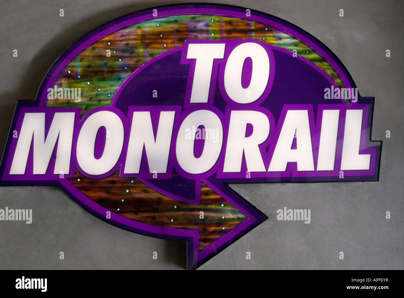 USA Nevada Las Vegas To Monorail sign Stock Photo - Alamy