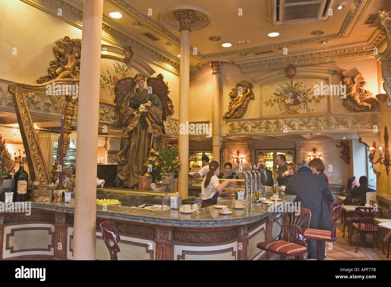 Granada Spain Interior Cafe Via Colón Stock Photo - Alamy