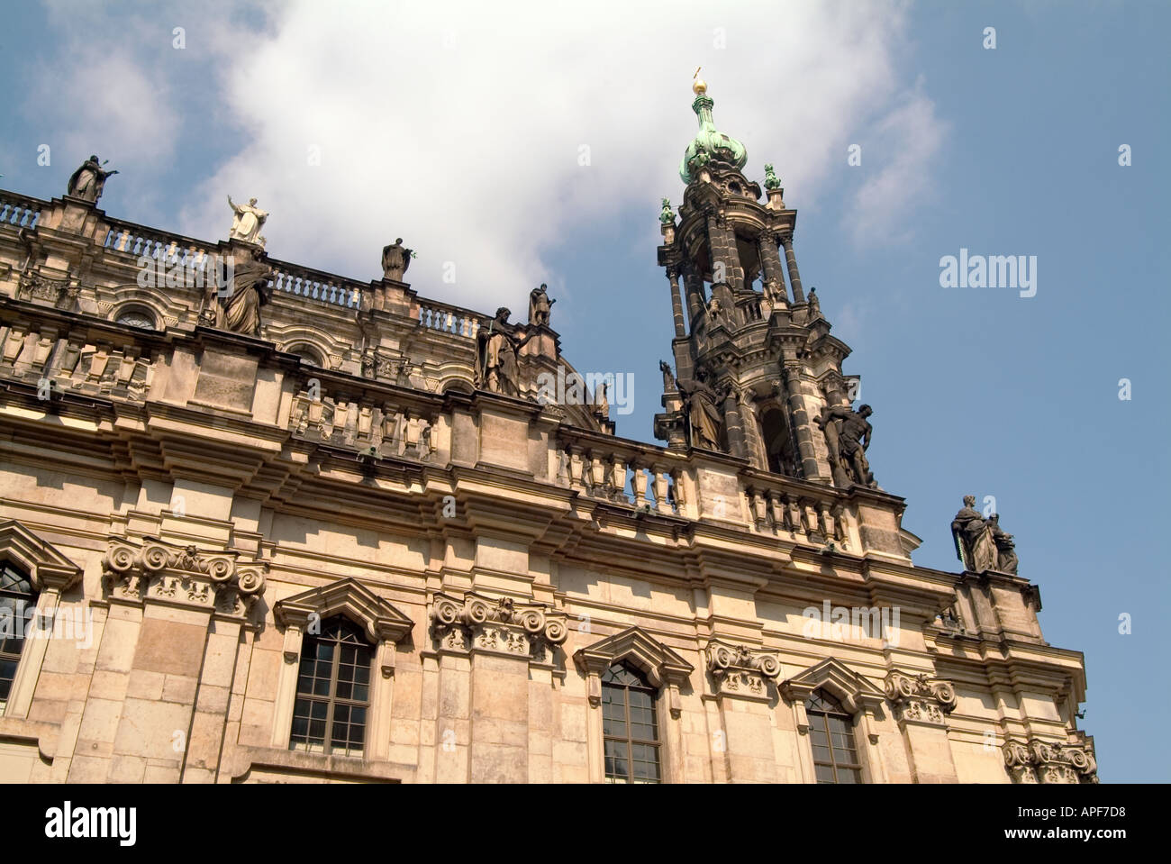 Detail of the The Katholische Hofkirche (The Catholic Church of the ...