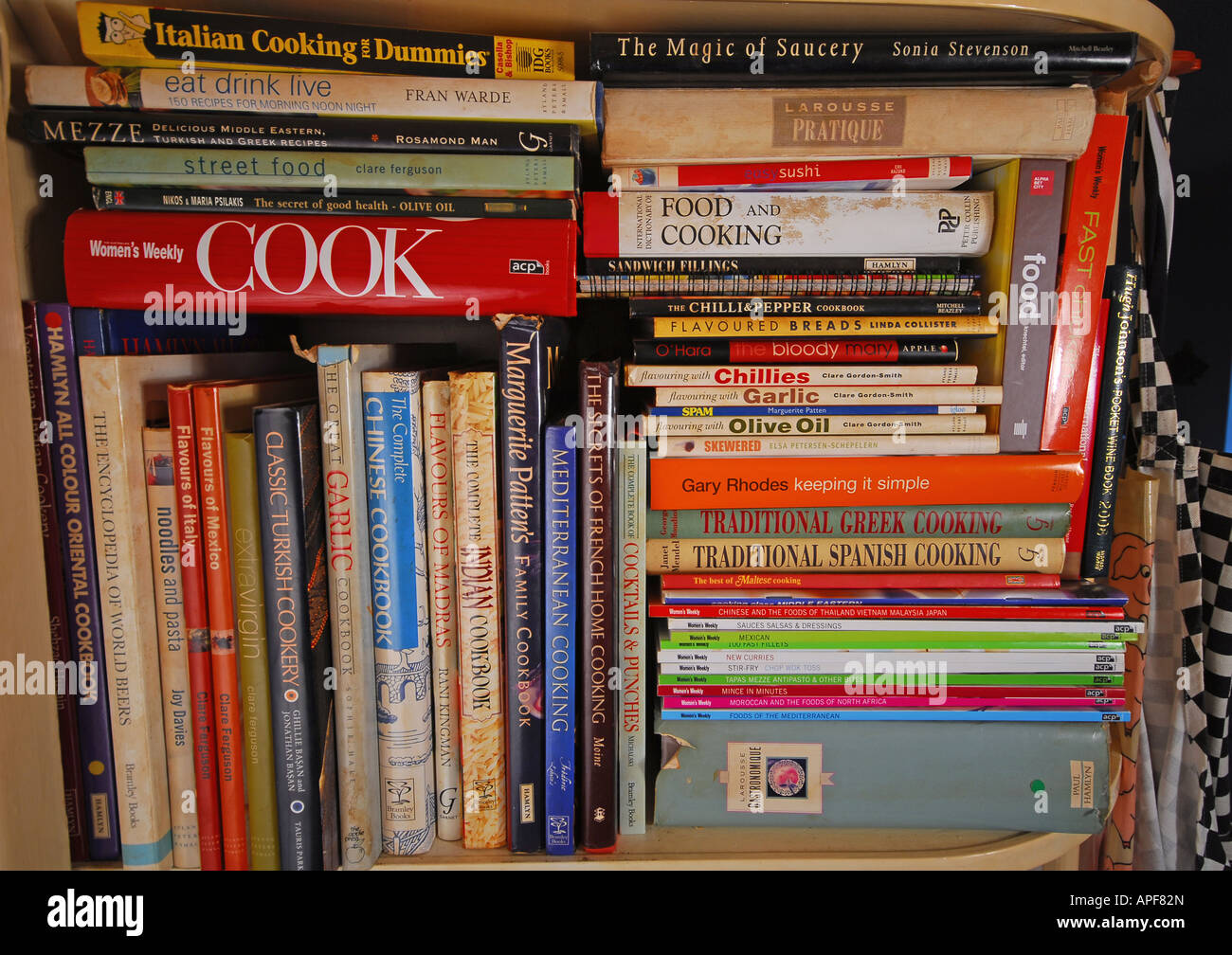 Pile of cookery books hi-res stock photography and images - Alamy