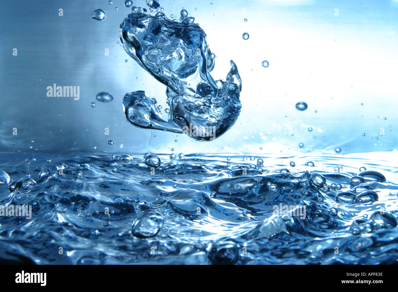 water surface with bubbles seen from under water turned by 180 degrees ...