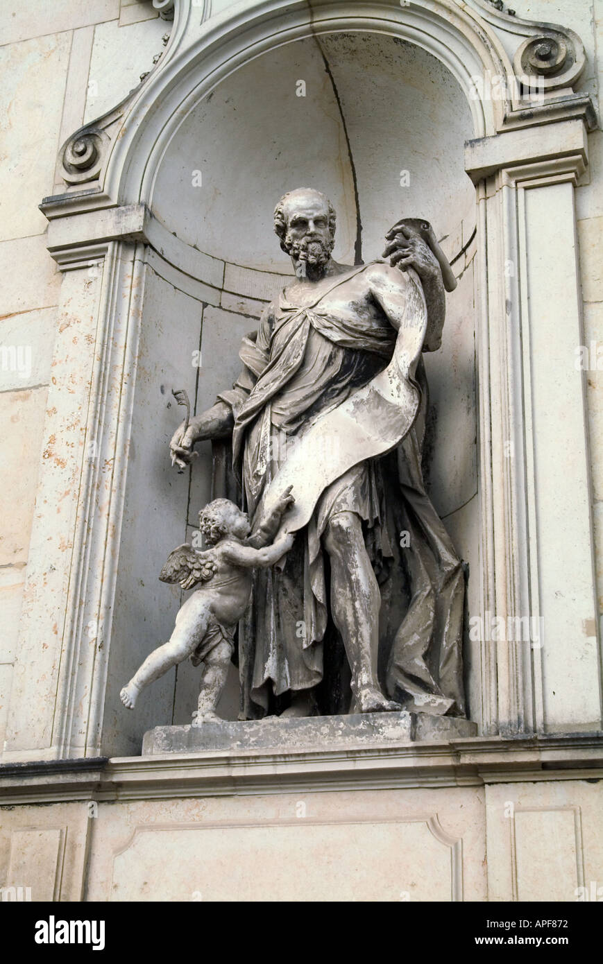Statue outside the Hofkirche Cathedral Dresden Germany Stock Photo - Alamy