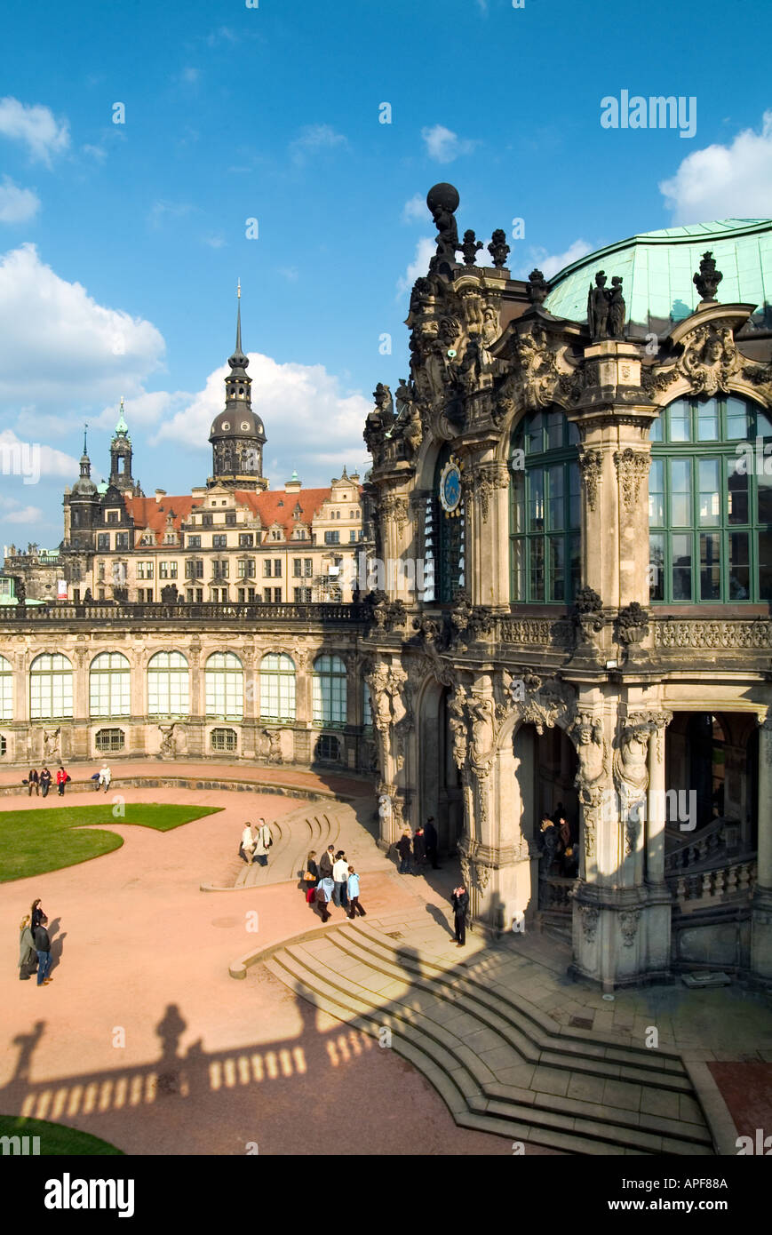 The Zwinger, a palace in Dresden, eastern Germany, built in Baroque ...