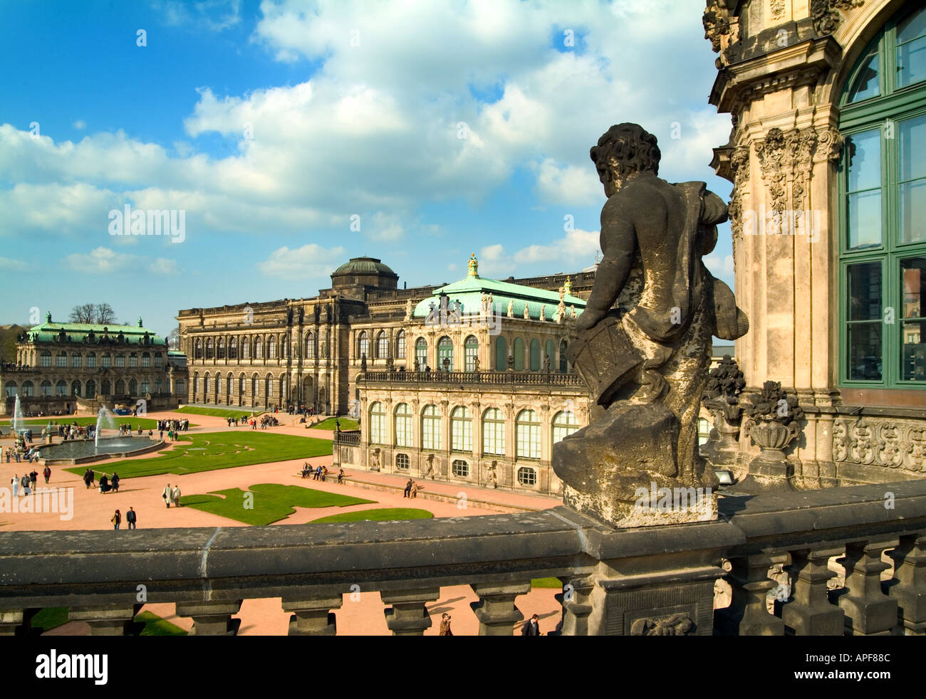 The Zwinger, a palace in Dresden, eastern Germany, built in Baroque ...