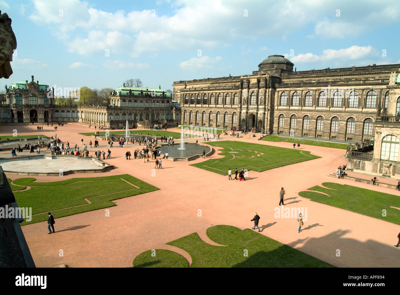 The Zwinger, a palace in Dresden, eastern Germany, built in Baroque ...