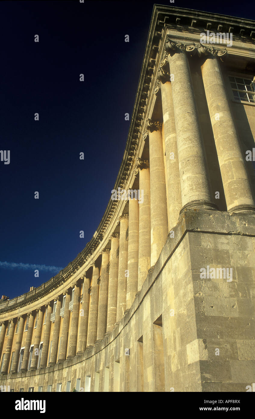 Royal Crescent. Large crescent of houses made from honey colored bath ...