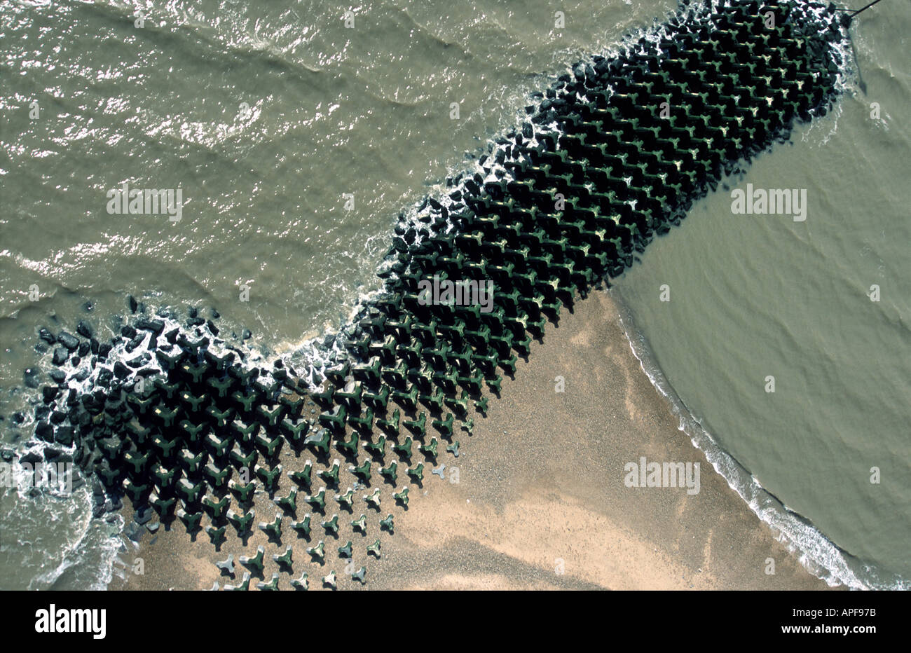 Coastal sea defences in Suffolk England Stock Photo - Alamy