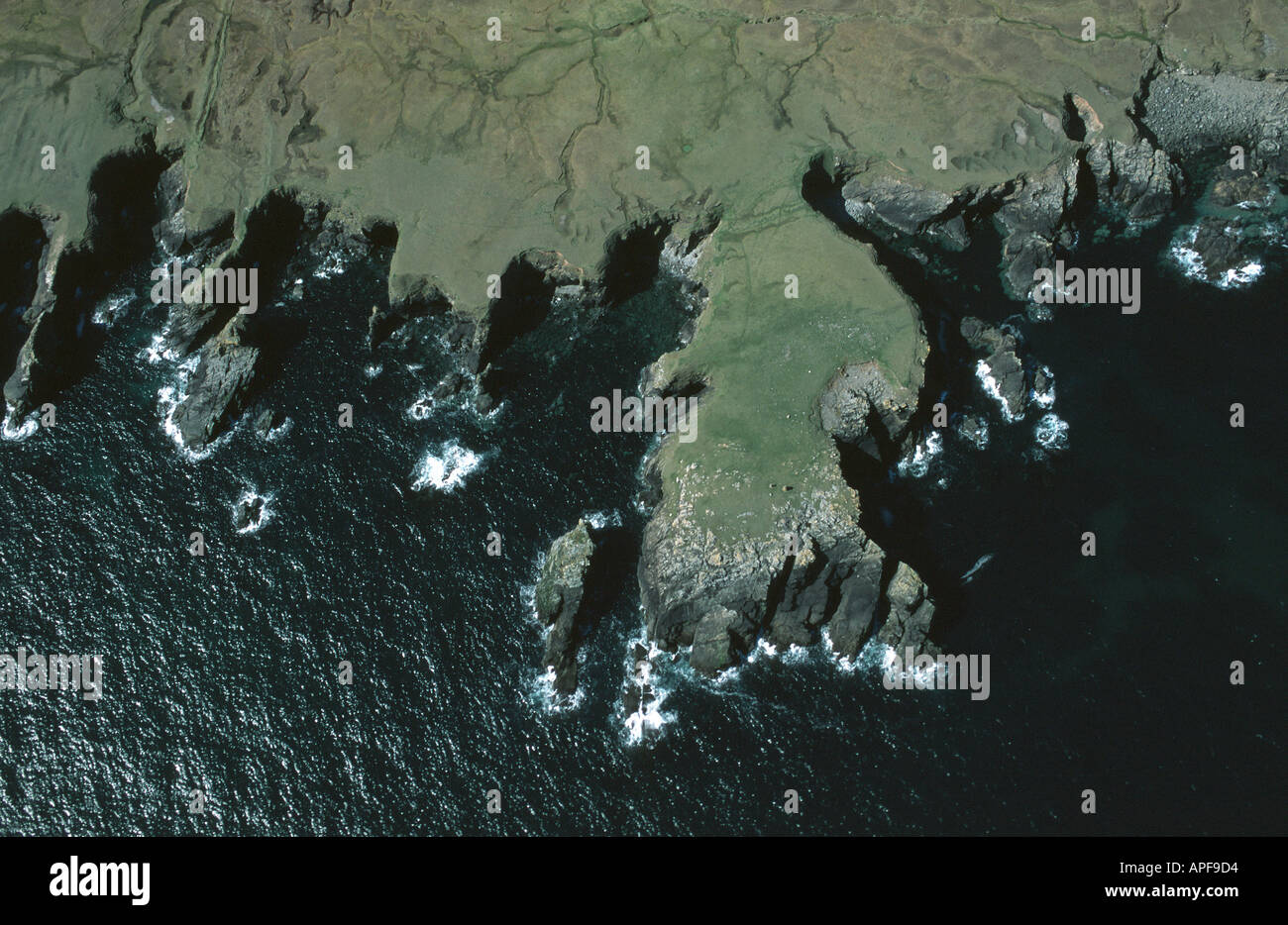 Aerial view of Scottish coast Stock Photo - Alamy