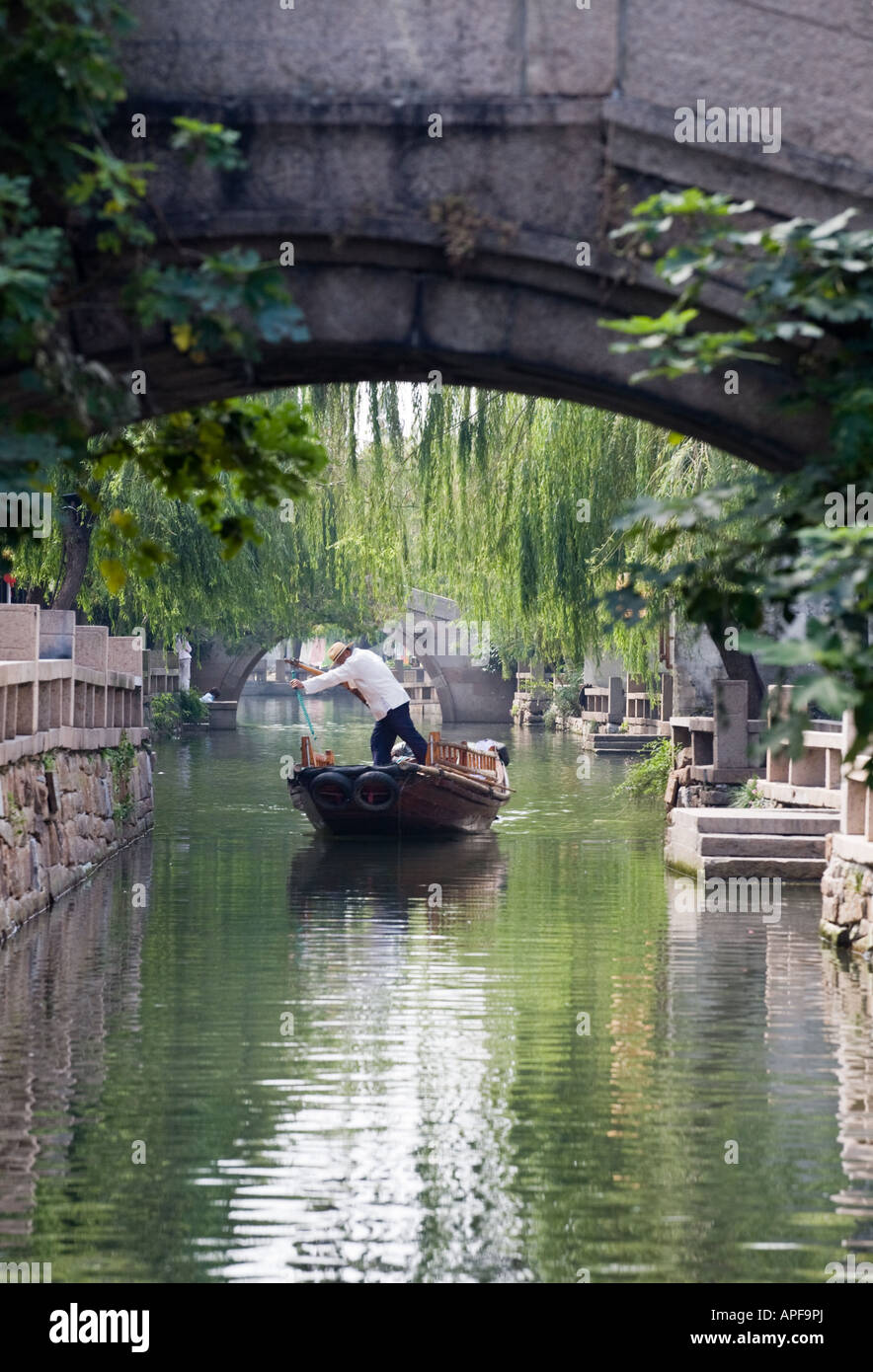 Boatman, Zhou Zhuang, China Stock Photo - Alamy