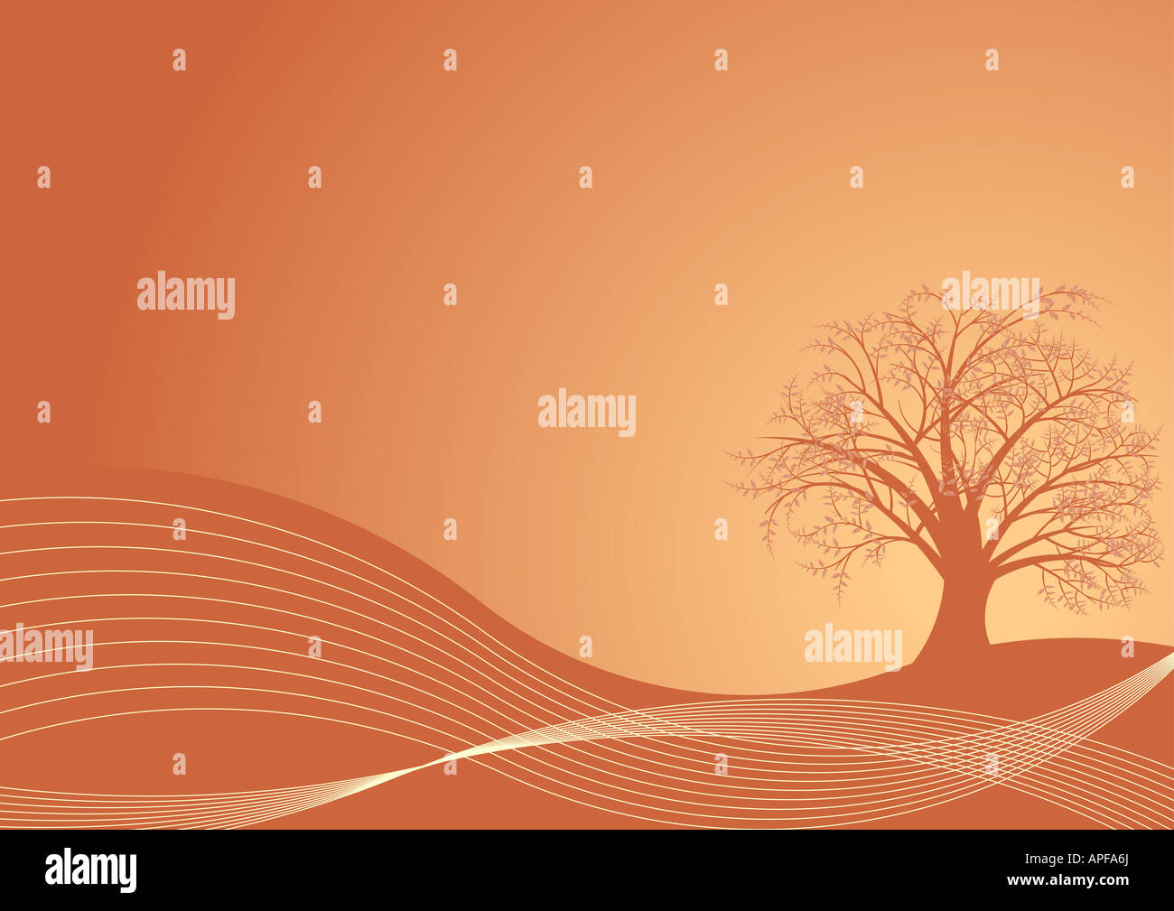vector autumn tree design Stock Photo - Alamy