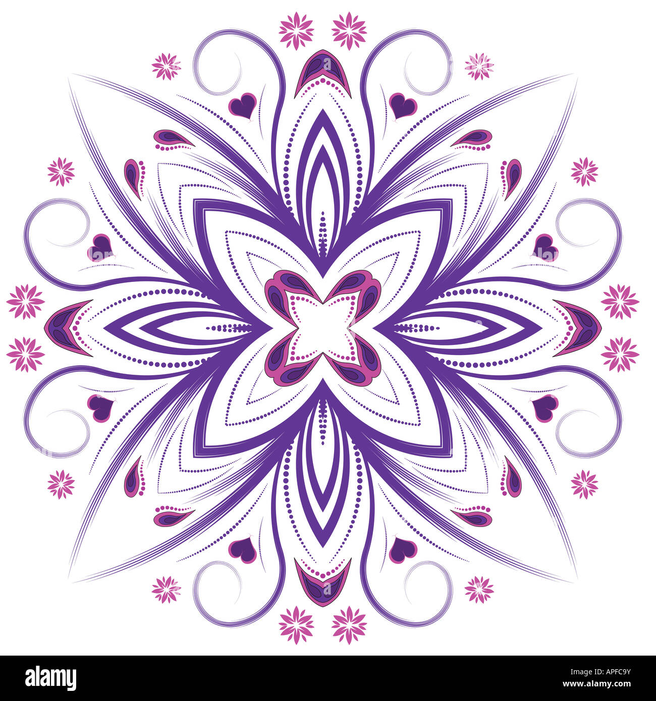 beautiful abstract vector floral design Stock Photo - Alamy