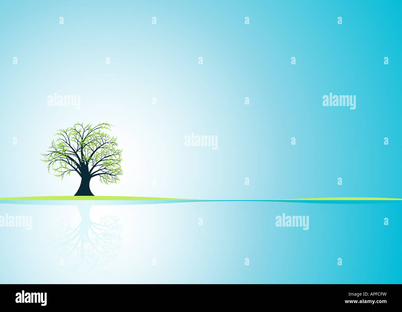 beautiful abstract vector tree design Stock Photo - Alamy