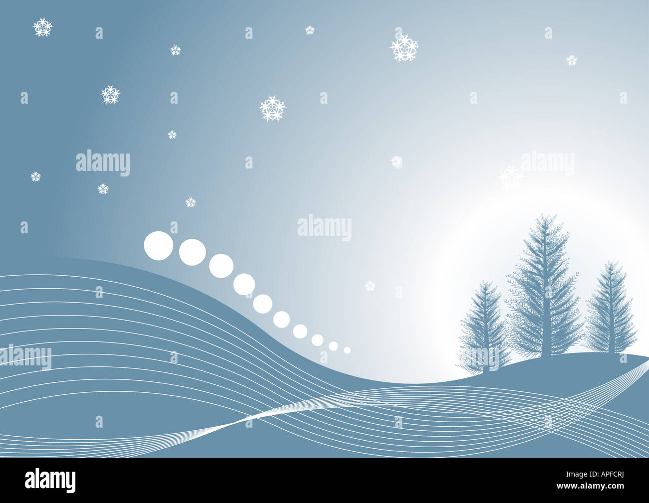 abstract vector winter tree design Stock Photo - Alamy